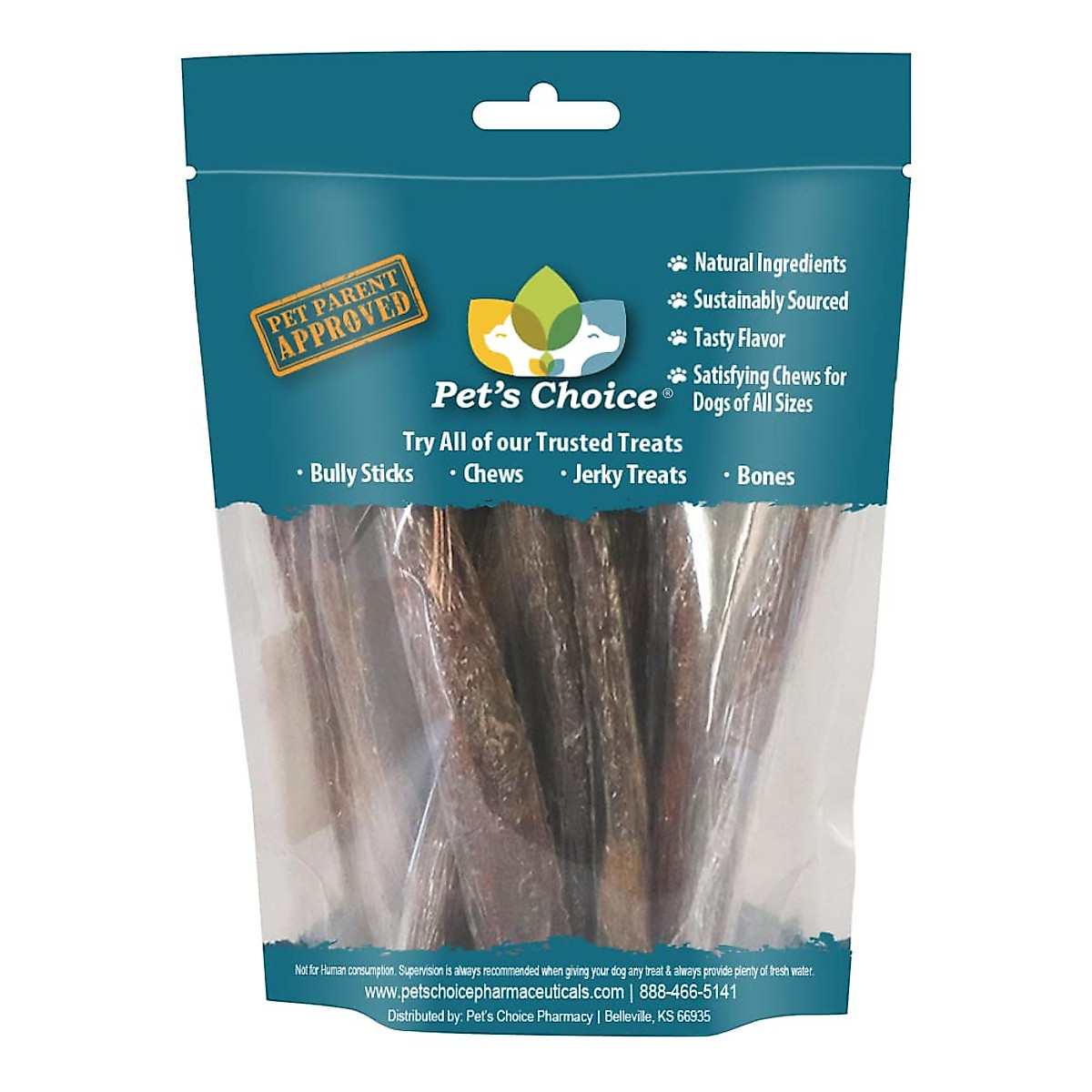 Pet's Choice Premium Bully Sticks, 6", 12pk, Brown (CW6-PZ12)