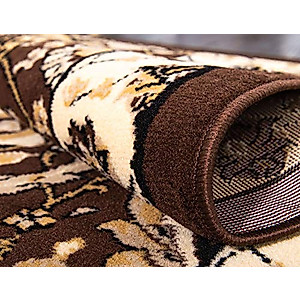 Unique Loom Espahan Collection Traditional Classic Inspired, Intricate Design Area Rug, 10 ft x 13 ft, Brown/Beige