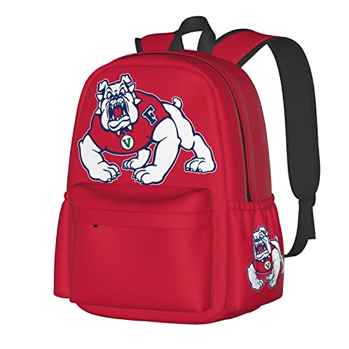 Fresno-State-Bulldogs- Men'S Women'S Bag Backpack Schoolbag Adjustable Large Capacity Schoolbag