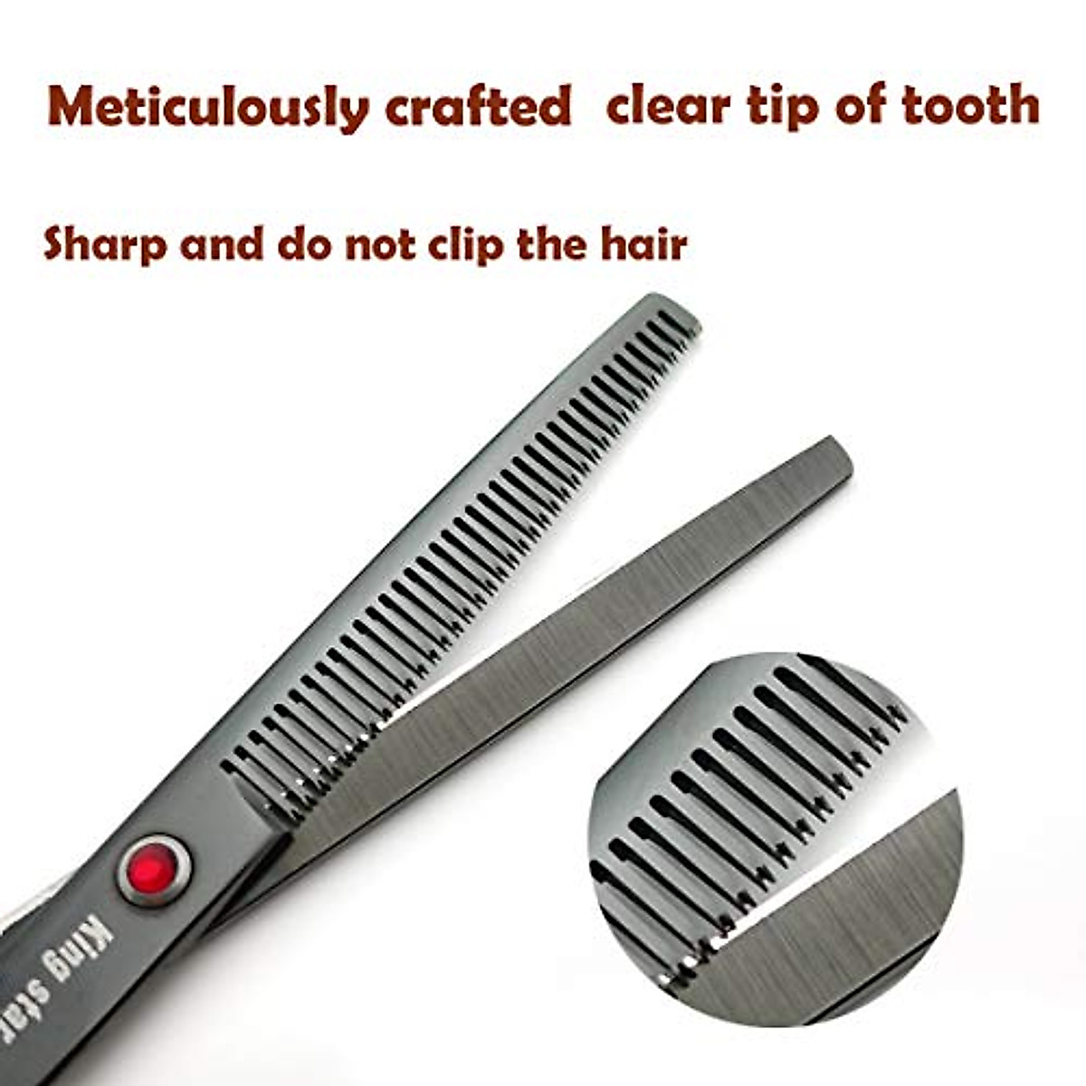 7.0in Titanium Black Professional Pet Grooming Scissors Set,Straight & Thinning & Curved Scissors 4pcs Set for Dog Grooming,(Black)