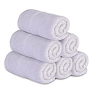 Infinitee Xclusives Premium White Hand Towels 6 Pack, 16x28 Inches, Hotel and Spa Quality, Highly Absorbent and Super Soft Hand Towels for Bathroom