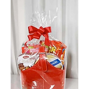 LWNIP 20 Pcs Clear Basket Bags, 22 x 28 Inches 2.3 Mils Thick Cellophane Wrap Bags for Baskets and Gifts, Ribbon Included