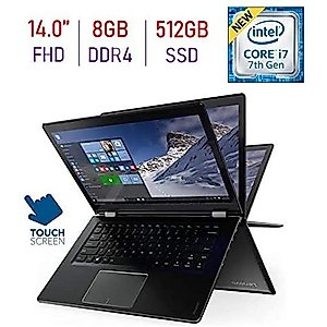 Lenovo Flex 4 Touchscreen 14?? Full HD IPS 2-in-1 Laptop PC, Intel Core i7-7500U 2.7GHz, 8GB DDR4 SDRAM, 512GB SSD, Backlit Keyboard, Fingerprint Reader, Bluetooth, HDMI, Windows 10