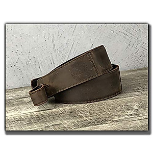 Anthology Gear "The Reticent Full Grain Leather Guitar Strap For Electric, Acoustic, and Bass Guitars (2", Whiskey Brown)