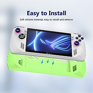 Writiany Protective Silicone Case for 2023 ASUS ROG Ally Game Console Drop-Proof Case for 2023 ASUS Rog Ally Handheld Case (Luminous Green)