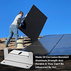 Konohan 10 Set Solar Panel Mounting Brackets Z Bracket Aluminum Solar Panel Mounting Brackets Kit with Nuts and Bolts for RV, Boat, Wall, Caravans, Yacht and Other Gird Installation