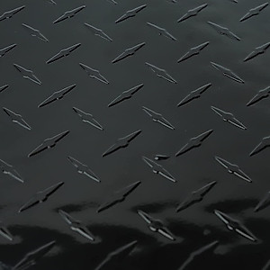 PRFFWK Diamond Plate Truck Bed Tool Box Aluminum Trailer Storage Box for Truck Bed, Pickup, RV, Trailer, Waterproof Truck Box with Side Handle and Lock Keys-39 x 13 x 10 inch,Black