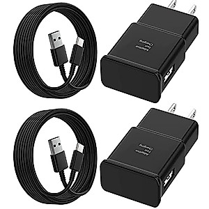 Type C Charger for Samsung Android with Cable Cord Compatible Samsung Galaxy S22/S22 Plus/ S21/S21 Ultra/S20/S20 Plus/S8/S9/S9 Plus/S10/S10e/Note 8/Note 9/Note 10/Note 20 2Pack