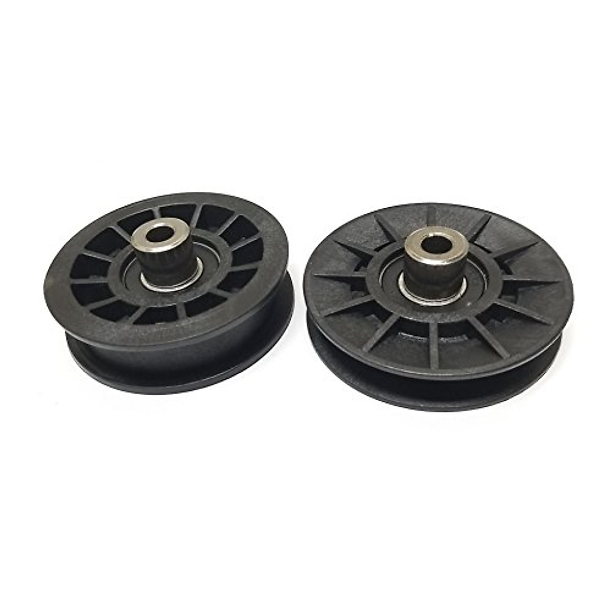 Set of 2 Drive Pulleys Compatible with V-Idler for Poulan Husqvarna Craftsman 532194326 194326, Flat Idler 532194327 194327. Also Compatible with Snapper V-Idler 70-5079, Flat Idler 70-5080