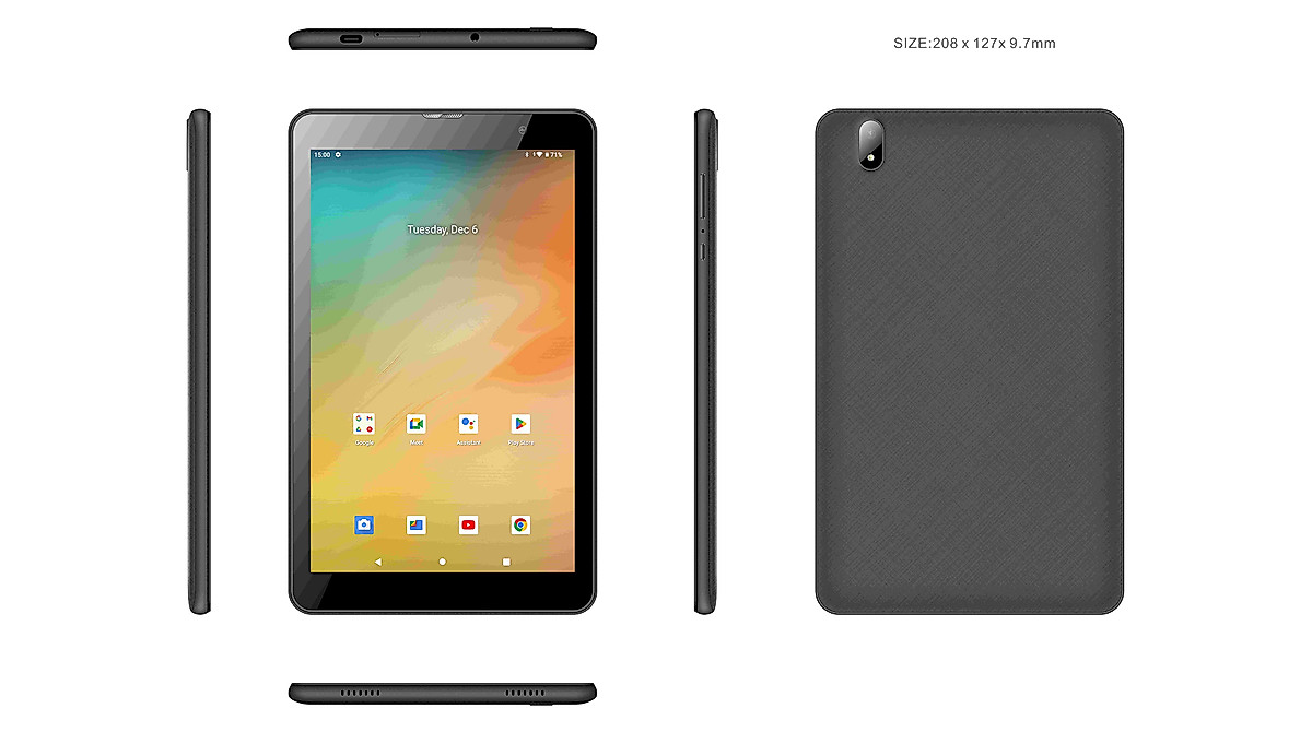 Azpen 4G LTE Unlocked Android 12 Tablet - 8" HD Display