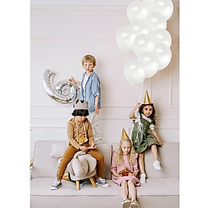 Pearl White Balloons 12 Inch 50PCS Matte White Balloons Round Pearlized White Latex Balloons for Wedding Birthday Christmas Baby Shower Anniversary Backdrop White Theme Party Arch Decorations