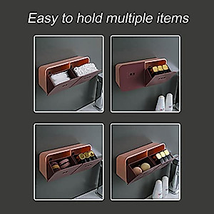 Likense Cotton Swab Storage Box for Cotton Balls,Cotton Swabs, Holder Wall Mount Makeup Pads Storage Canister for Bathroom, Bedroom