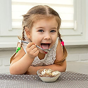 Coffee Spoons ,4-Piece GLAMFIELDS Teaspoons with a Long Handle, 6.1"Demitasse Espresso Spoons Set Food Grade Stainless Steel Small Serving Spoons for Dessert