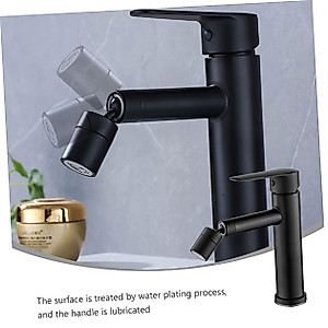 Angoily 1 Set Faucet Bathroom Hand Washing Bathtub Faucets Black Bathtub Faucet Shower Faucet Kitchen Basin Tap Shower Grip Water Tap Stainless Steel Hot and Cold Building Materials