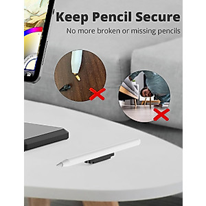 SUPMEGA 3 Pack Magnetic Pencil Holders Compatible with Apple Pencil 2nd Generation, Sturdy Aluminium Alloy Pencil Stand Office Desk Accessories Keep Pen Secure & Handy