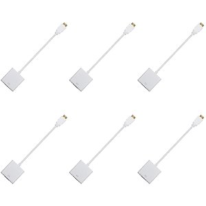 Milisten 6pcs vga cable Video Cable Adapter Video Output Adapter High- definition Cable Adapter Converter Adapter Cable High-definition Cable Adapter white abs conversion line 1080p
