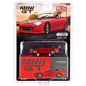 Truescale Miniatures S2000 (AP2) Mugen Convertible New Formula Red w/Carbon Hood Ltd Ed to 3600 Pieces Worldwide 1/64 Diecast Model Car by True Scale Miniatures MGT00367