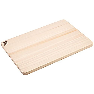 Shun Cutlery Large Hinoki Cutting Board, 17.75" x 11.75" Large Wood Cutting Board, Medium-Soft Wood Preserves Knife Edges, Authentic, Japanese Kitchen Cutting Board
