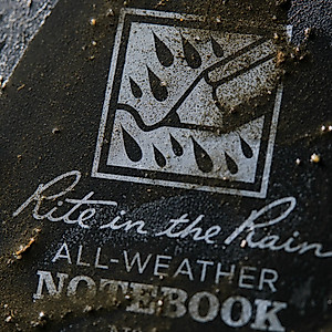 Rite In The Rain All-Weather Side-Spiral Notebook, 4 5/8" x 7", Black Cover, Universal Pattern (No. 773)