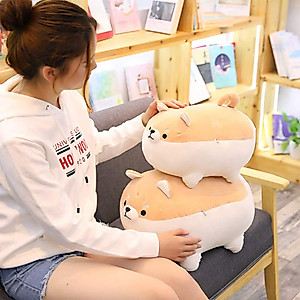 OUKEYI Stuffed Animal Shiba Inu Plush Dog Toy Anime Corgi Kawaii Plush Soft Pillow, Plushies Shiba Inu Plush Plush Toy Pillows Doll Dog,Plush Toy Gifts for Girl Boy (16 inch)