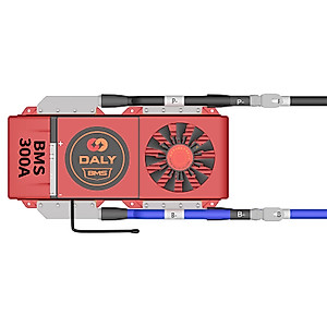 DALY BMS Li-ion 72V 300A BMS 20S Protection Board with Cooling Fan Balance Wire for Self Built Solar Panel Energy DIY Electricity Supply System(Standard BMS,300A Fan)