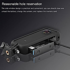 SALUTUY Camera Stand, Four Sections Adjusted Webcam Stand Drop Proof Scalable Shock Proof with Side Window for Insta360 ONE X2 Camera