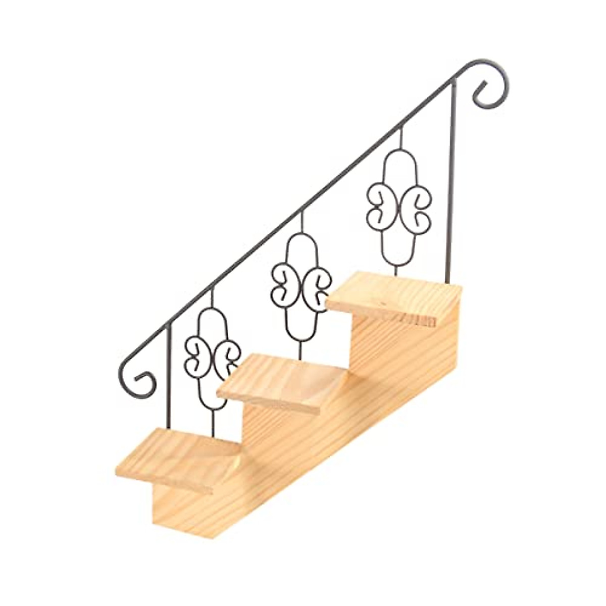 Cabilock Picture Ledge Floating Wall Shelves 3 Staired Wood Floating Shelves Shower Display Organizer Storage Shelf Display Ledge Bookshelf Display Storage Rack for Bathroom Bedroom Wall Shelfs