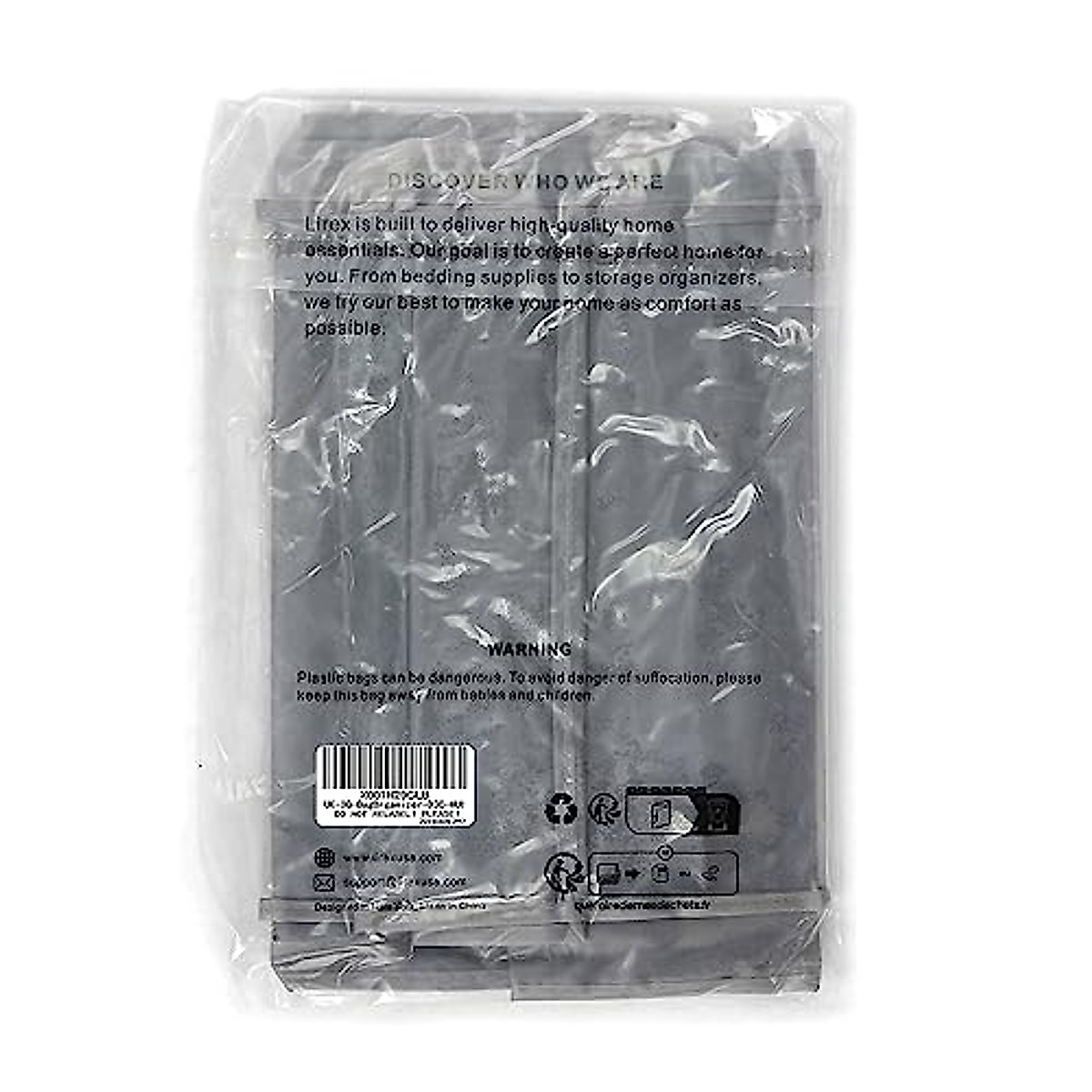 Lirex Medium and Large Handbag Hanging Organizer, 6 Pockets Foldable Hanging Purse Organizer Oxford Cloth Handbag Storage Hanger Universal Fit Closet Organizer for Family Closet Bedroom, Grey