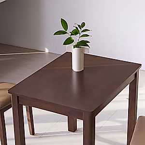 Livinia Cabin 33.5" Wooden Dining Table/Small Rectangular Modern Farmhouse Solid Wood Kitchen Table Desk (Walnut)