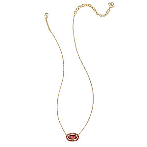 Kendra Scott Baguette Elisa Pendant Gold Red Mix One Size