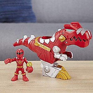 Playskool Heroes Power Rangers Red Ranger & T-Rex Zord 2 Pack, 3" Action Figure & Zord Set, Collectible Toys for Kids Ages 3 & Up
