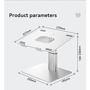 KitBox Laptop Stand for Desk with Adjustable Height and Angle,Aluminum Alloy Notebook Stand for All Laptop.