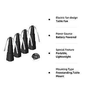 Fly Fans for Tables, Fly Repellent Outdoor Indoor Keep Flies Away, Table Top Fly Fan Fly Spinner with Holographic Blades for Picnic Patio Home, 4 Pack
