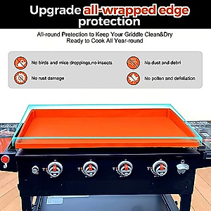Vangostella 28 inch Griddle Mat Cover for Blackstone,Upgrade Full Edge Coverage-Heavy Duty -Food Grade Silicone Grill Cover, Cooking Surface Protective Mat Cover for Blackstone 28" Griddle ¡­
