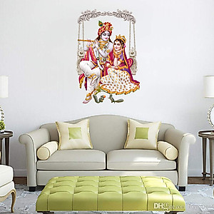 Rangoli Large Wall Sticker Multicolor Vinyl 50 or 70 CM Pack of 2