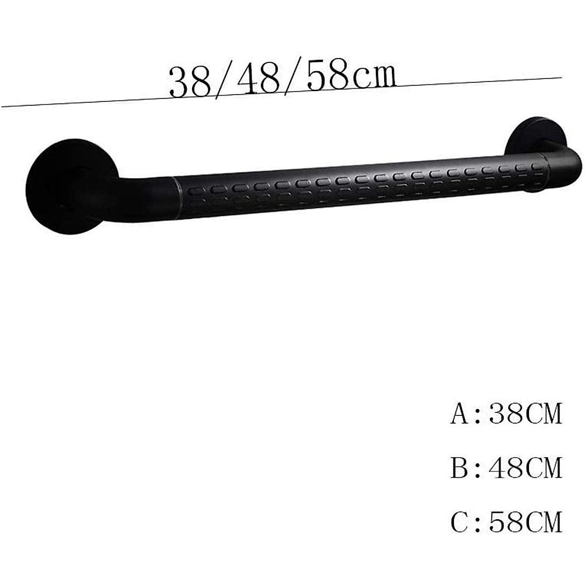 HongLianRiven Bath Handle Towel Rail Shower Grab Bar, Elderly Disabled Pregnant Women, Safety Non-Slip Accessible Bathroom Handrails, Bathtub, Toilet,Kitchen (Size : 38cm)