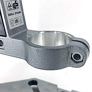 NICCOO Drill Press Stand For Hand Drill, Adjustable Bench Clamp Drill Press Floor Stand Workbench Repair Tool for Drilling Collet Workshop,Single Hole Aluminum base (for Small Jobs)