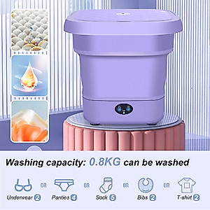 9.0L Portable Washing Machine, High Capacity Mini Washer with 3 Modes Deep Cleaning Half Automatic Washt, Foldable Washing Machine with Soft Spin Dry for Socks, Baby Clothes, Towels, Delicate Items
