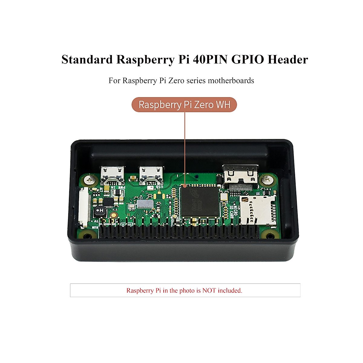 2.13inch Touch e-Paper Display with ABS Case for Raspberry Pi Zero 2 W/Raspberry Pi Zero/Pi Zero W/Pi Zero WH, 250x122 Pixels E-Ink, Paper-Like Effect Support Partial Refresh