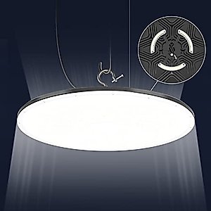 NUOGUAN UFO LED High Bay Light 300W 42,000lm(1500W HID/HPS Equiv) 5000K Up and Down Lighting with US Plug 6'Cable AC120V IP65 Commercial Warehouse Lighting Fixture for Workshop, Garage, Factory