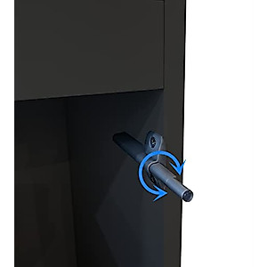 Landen Aquarium Wooden Stand and Cabinet for up to 30 Gal Tank, Fish Tank Stand, Nano Foam Leveling Mat Included, W23.6xD17.7xH33.9in,Wooden Matte Black Painted(Stand Only)