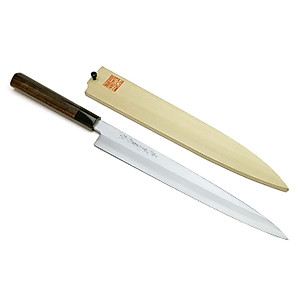 Yoshihiro Shiroko High Carbon Steel Kasumi Yanagi Rosewood Handle Sushi Sashimi Chef Knife (11.8'' (300mm))