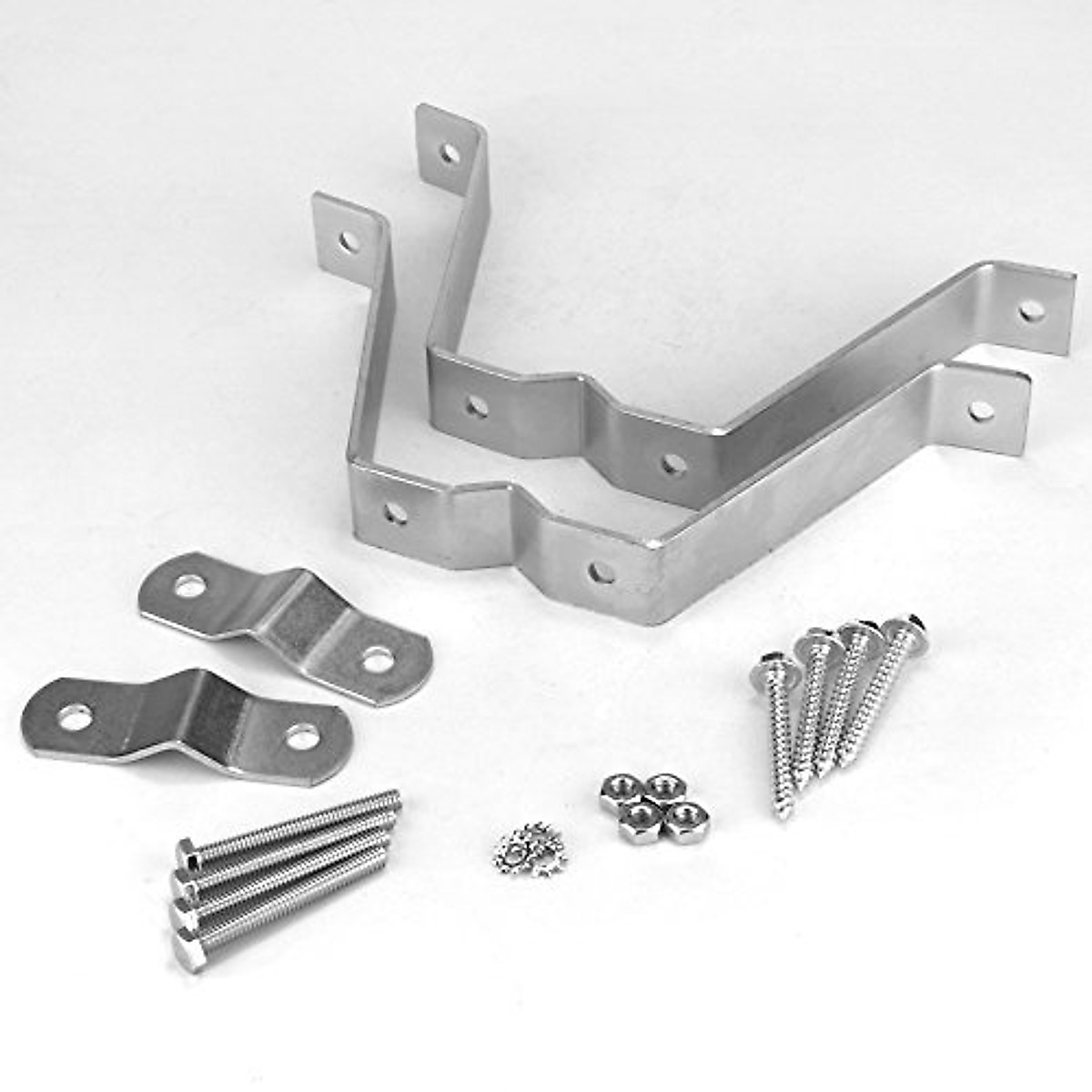 Skywalker 4” Heavy-Duty Wall Mount Pair for TV Antenna Mast with (2) Brackets & Lag Bolts