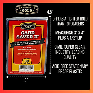 Card Saver 200 Cardboard Gold 2 Semi-rigid Card Holders