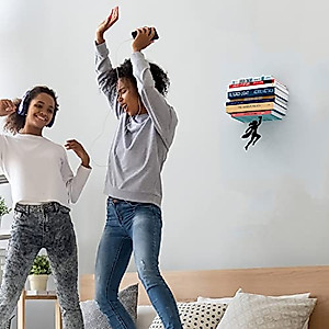 Artori Design Floating Bookshelf for Kids Invisible Shelf - Metal Book Shelf for Wall Decore Book Lovers - Bookshelf Floating Book Shelves for Wall - Superhero Home Decore Bookshelves (Wondershelf)
