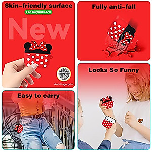 Mulafnxal for Airpods 3rd Generation Case Cute 3D Lovely Unique Cartoon for Airpod 3 Silicone Cover Fun Funny Cool Design Fashion Case for Boys Girls Kids Teen for Air Pods 3(2021), Point Minn