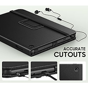 MoKo Case Fits Amazon Kindle Fire HD 8 & 8 Plus Tablet (12th Generation/10th Generation, 2024/2022/2020 Release) 8", Slim Folding Stand Cover with Auto Wake/Sleep, Black