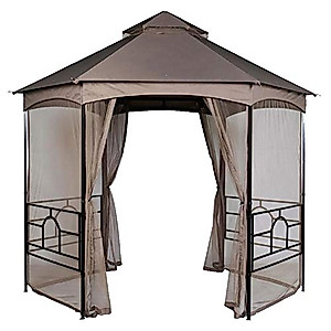 Hexagon Garden House Gazebo Replacement Canopy Top Cover - RipLock 350