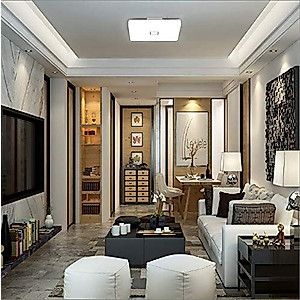 Airand 5000K LED Ceiling Light Flush Mount 24W 12.6in Square LED Ceiling Lamp for Kitchen Bathroom Hallway with 240Pcs LED Chips Without Flicker, 2050LM, IP44, 80Ra+, 180W Equivalent (Daylight White)