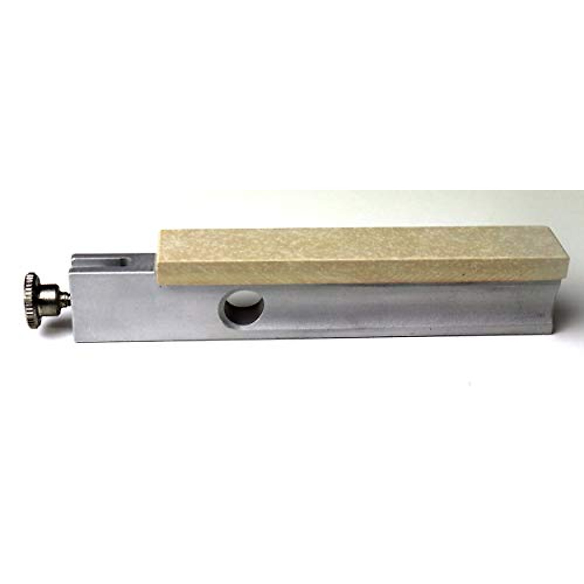 BELGISCHER BROCKEN Dorolist sharpening guide I Yellow Belgian Whestone 8000-10000 on aluminum support I format 3,94 x0,67x0,24in I knife sharpener compatible with Lansky-EZE Lap grinding system